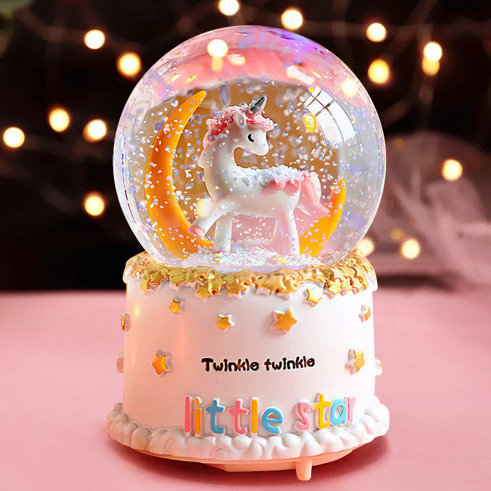 Music Box Children's Little Girl Send Music Box Crystal Ball Birthday ...