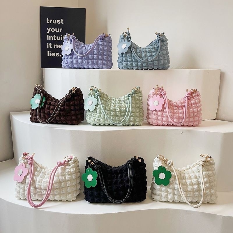 AW Women's Handbags Solid Lingge Underarm Bag Party bag Messenger Bag ...