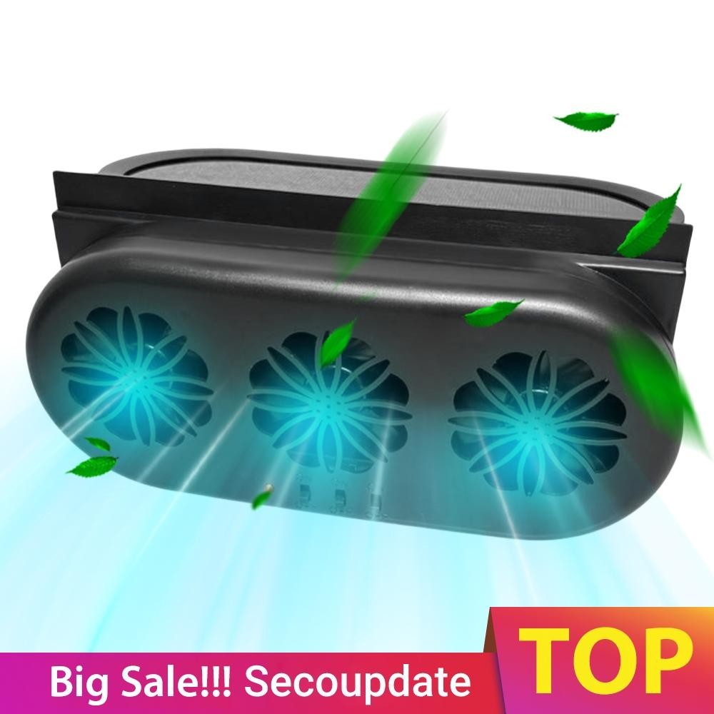 Car Window Vent Fan USB/Solar Charging Air Circulation Fan Solar ...