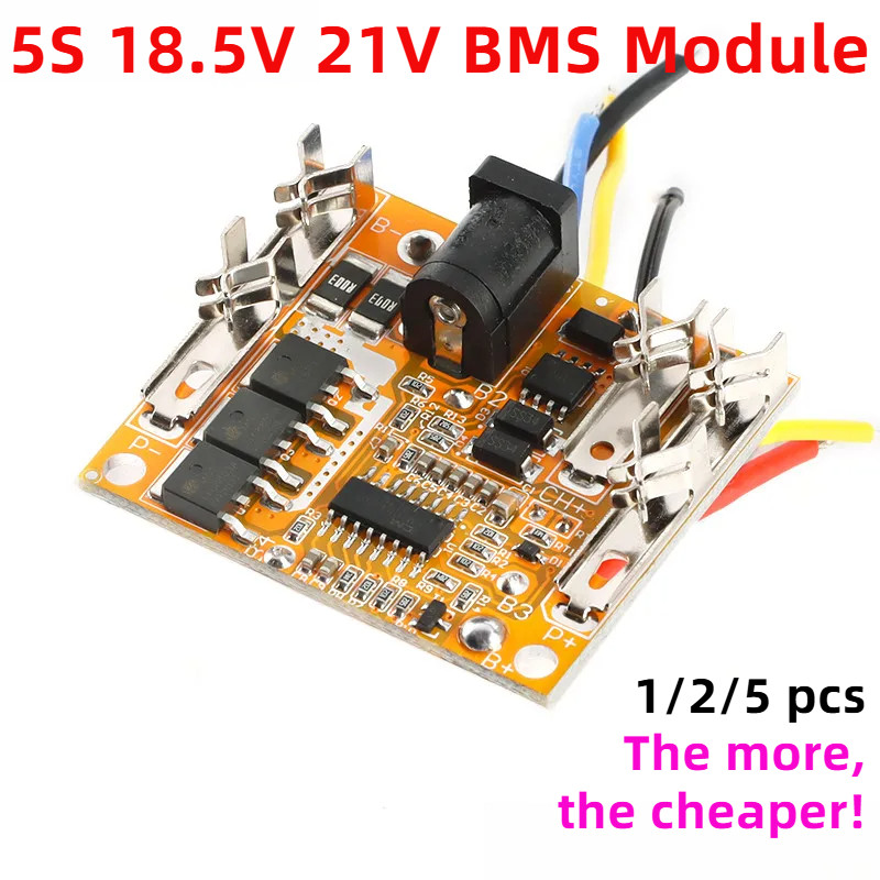 5pcs/1pc 5S 18.5V 21V 18A BMS 18650 Lithium Battery Protection Board ...
