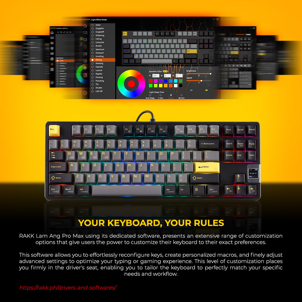 EasyPC| RAKK LAM-ANG PRO MAX Fully Keyboard and Barebone Trimode 87 ...