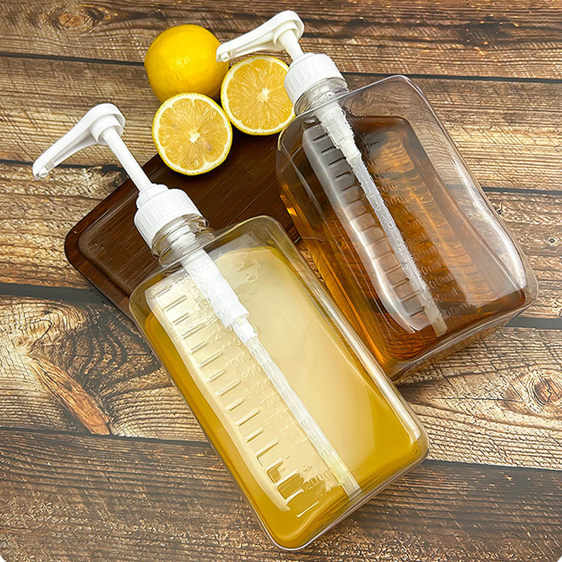 1600ml,jam Syrup Pump,Fructose extrusion bottle,With dosing pump nozzle ...