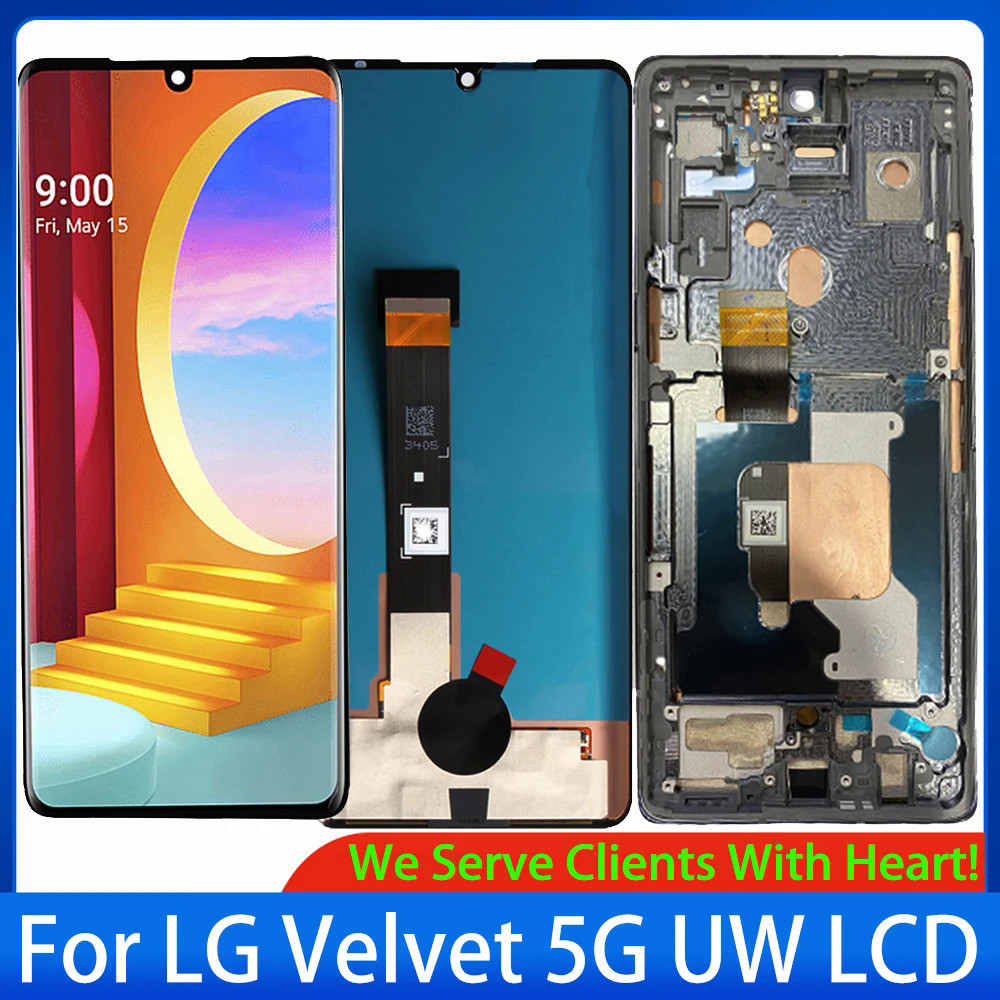 6.8" Original AMOLED For LG Velvet 5G UW LM-G900V LM-G900VM LCD Display ...