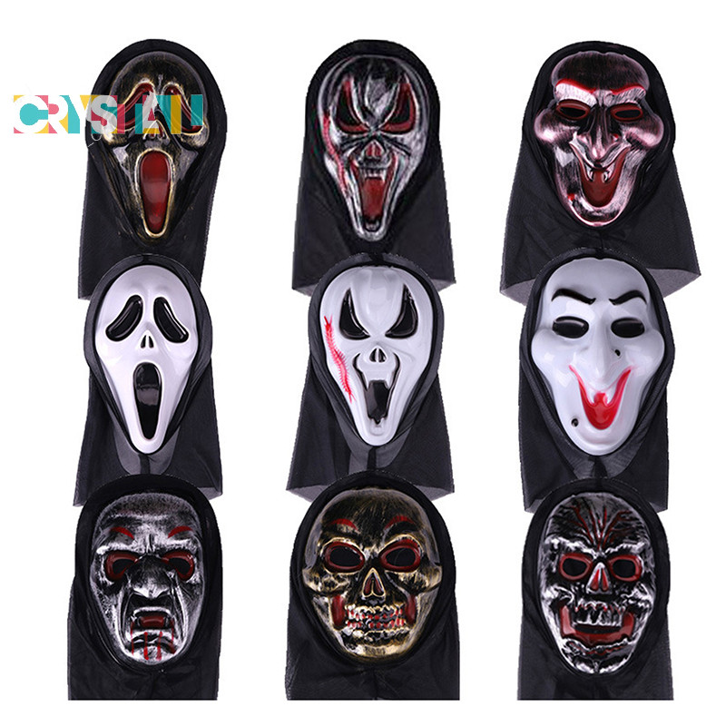 Crystal- Realistic Movie Scary Ghost Mask Halloween Creepy Devil Mask ...