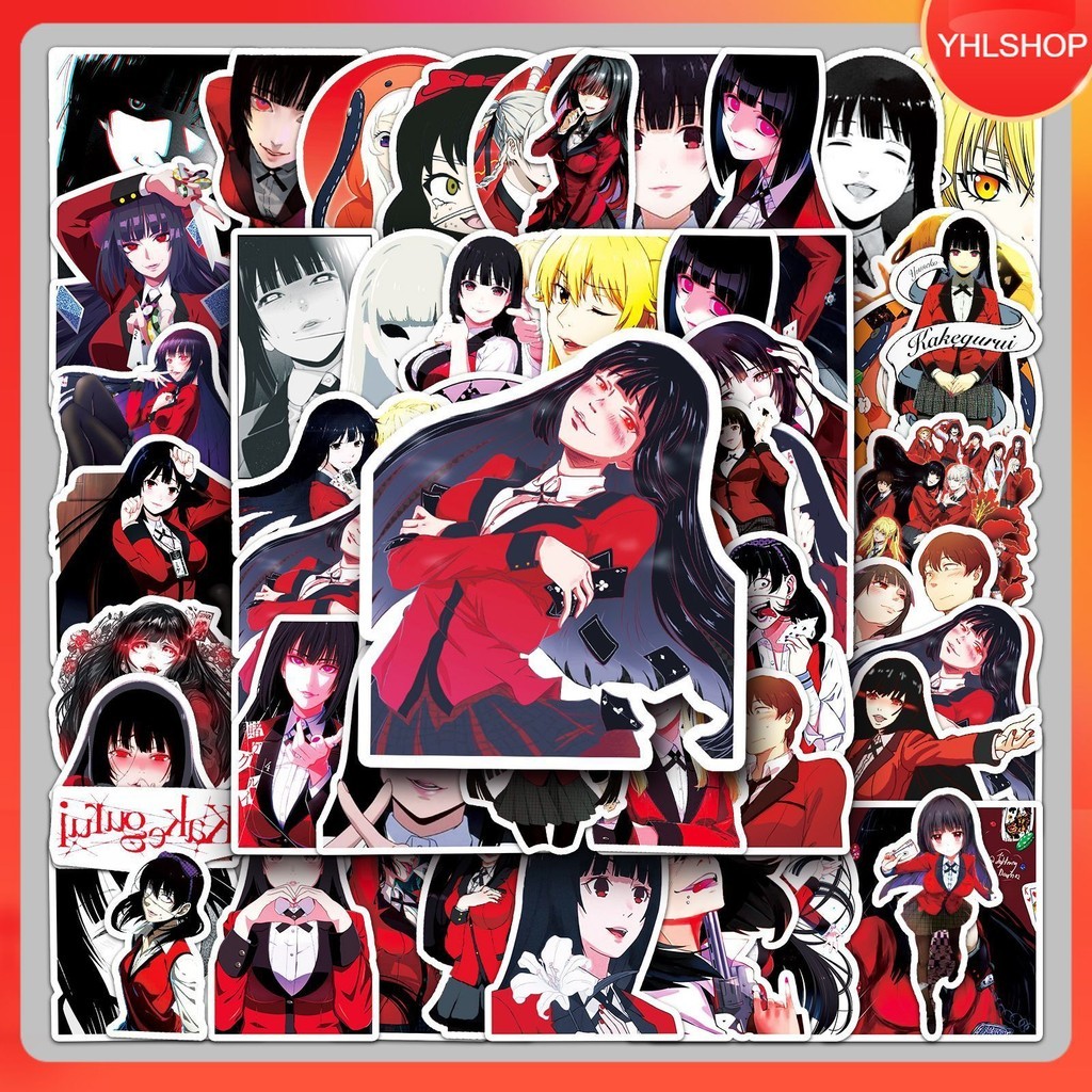 Shipped From Thailand 50 Sheets Of Kakegurui Anime Sticker | Shopee ...