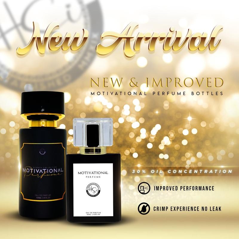 HSI NEW & IMPROVED Motiv Perfume Crimp Bottle 30% Oil Concentration For ...