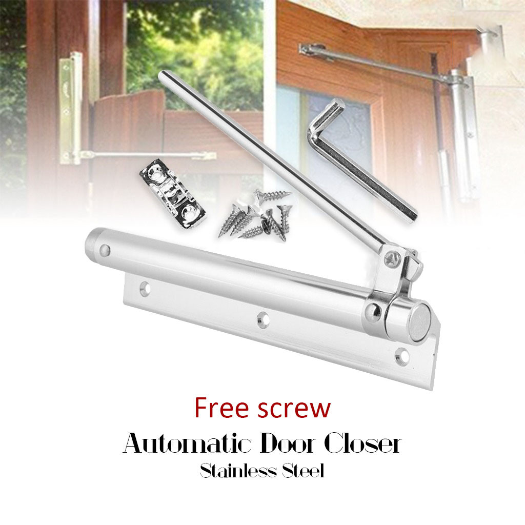 Concealed Automatic Door Closer Stainless Steel Hydraulic Spring Buffer ...