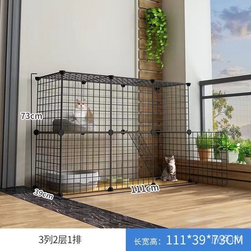 Cat Cage Cat Villa Indoor Luxury Cat Nest Home with Toilet Can Hold ...
