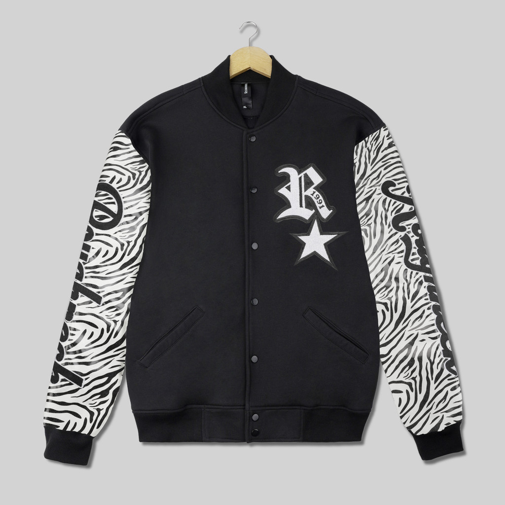 Roughneck VB037 White Orange Saving My Soul Vasity Jacket | Shopee ...