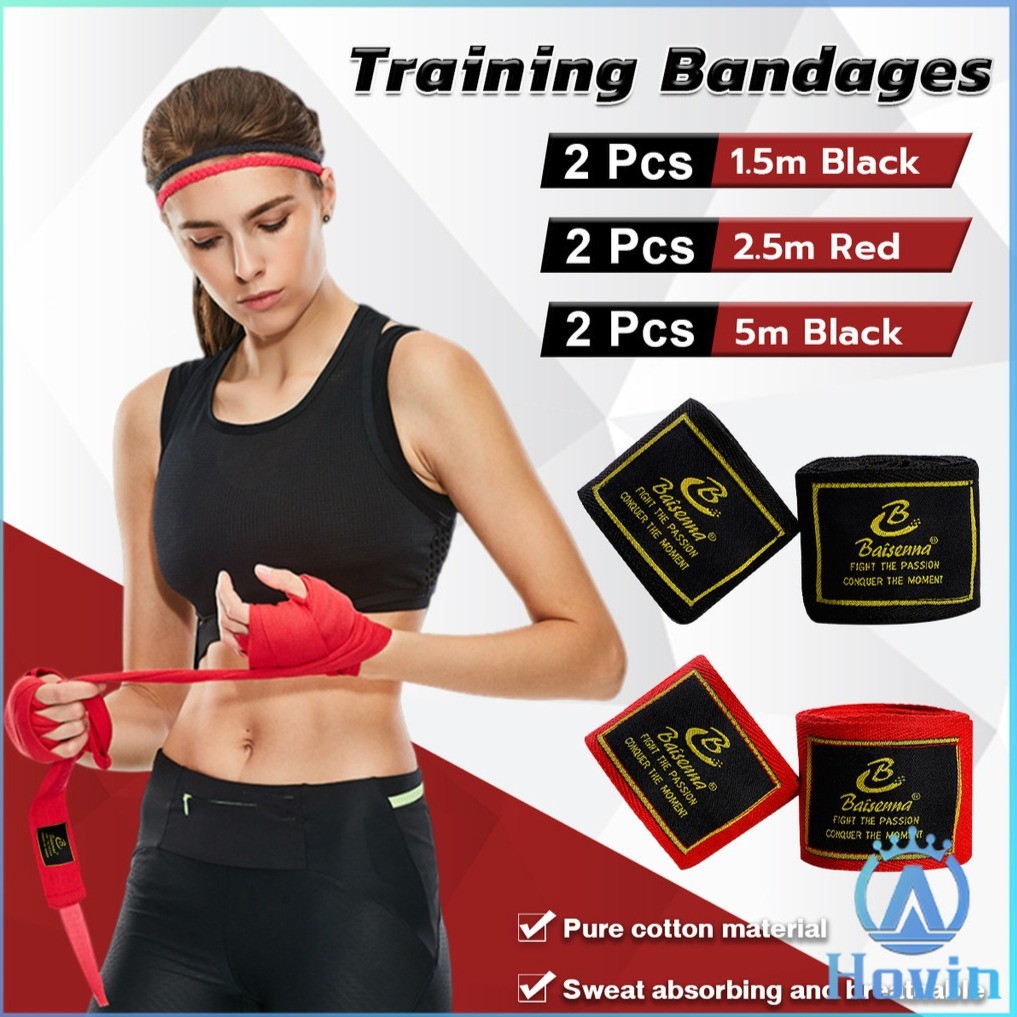 Hovin 1.5M/2.5M/5M Boxing Training Bandages Cotton Sports Bandages Hand ...