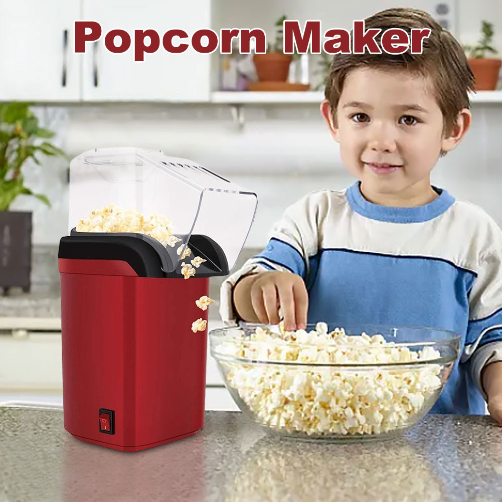 Popcorn Machine No Oil Hot Air Popcorn Maker High Popping Rate Fully ...