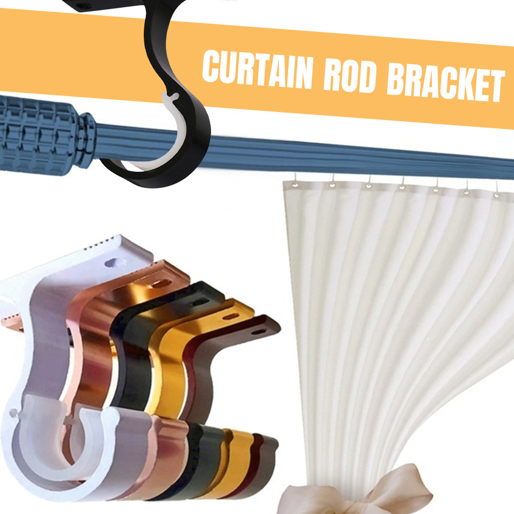 Home Ceiling Curtain Rod Installation Hook Curtain Rod Brackets Top ...