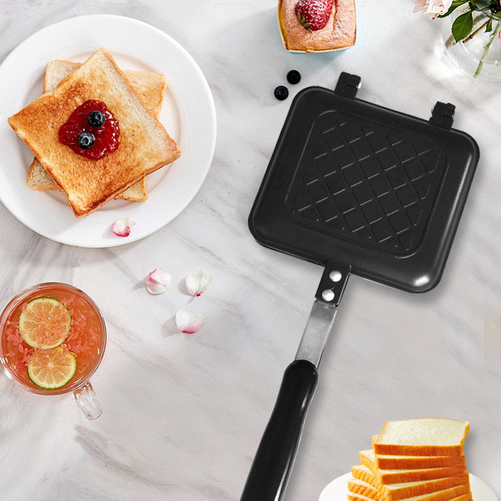 Double Sided Frying Pan Aluminum Alloy Flip Grill Pan Non-stick Kitchen ...