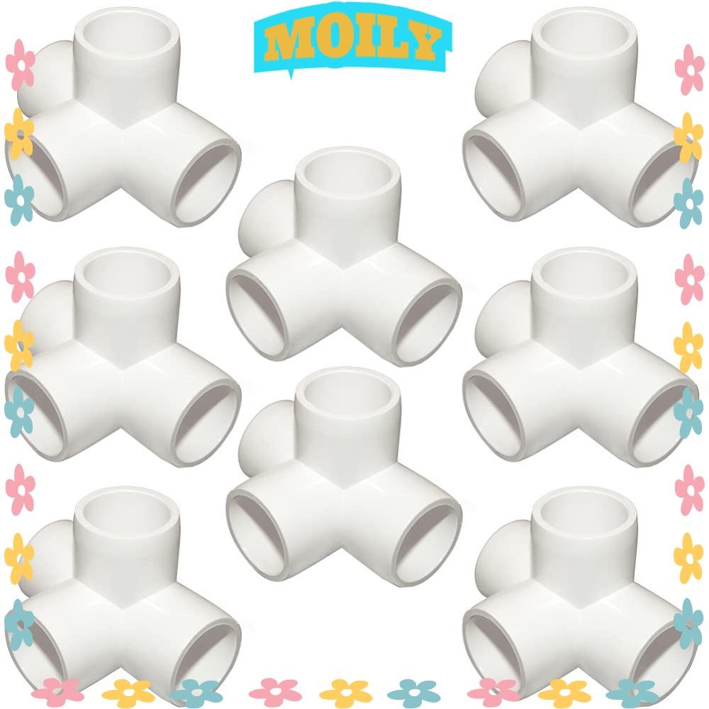 MOILYPH 8Pcs Pipe Fittings, Furniture Grade PVC 4 Way PVC Fittings ...