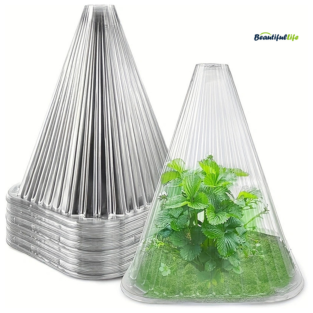 Beautifullife 10 Pcs Plant Cloches Transparent Garden Cloches PET ...