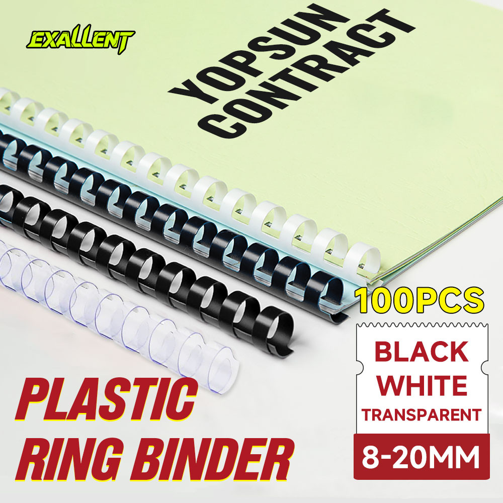 100pcs Plastic Comb Binder Rings A4 Size PVC 21Holes | Shopee Philippines
