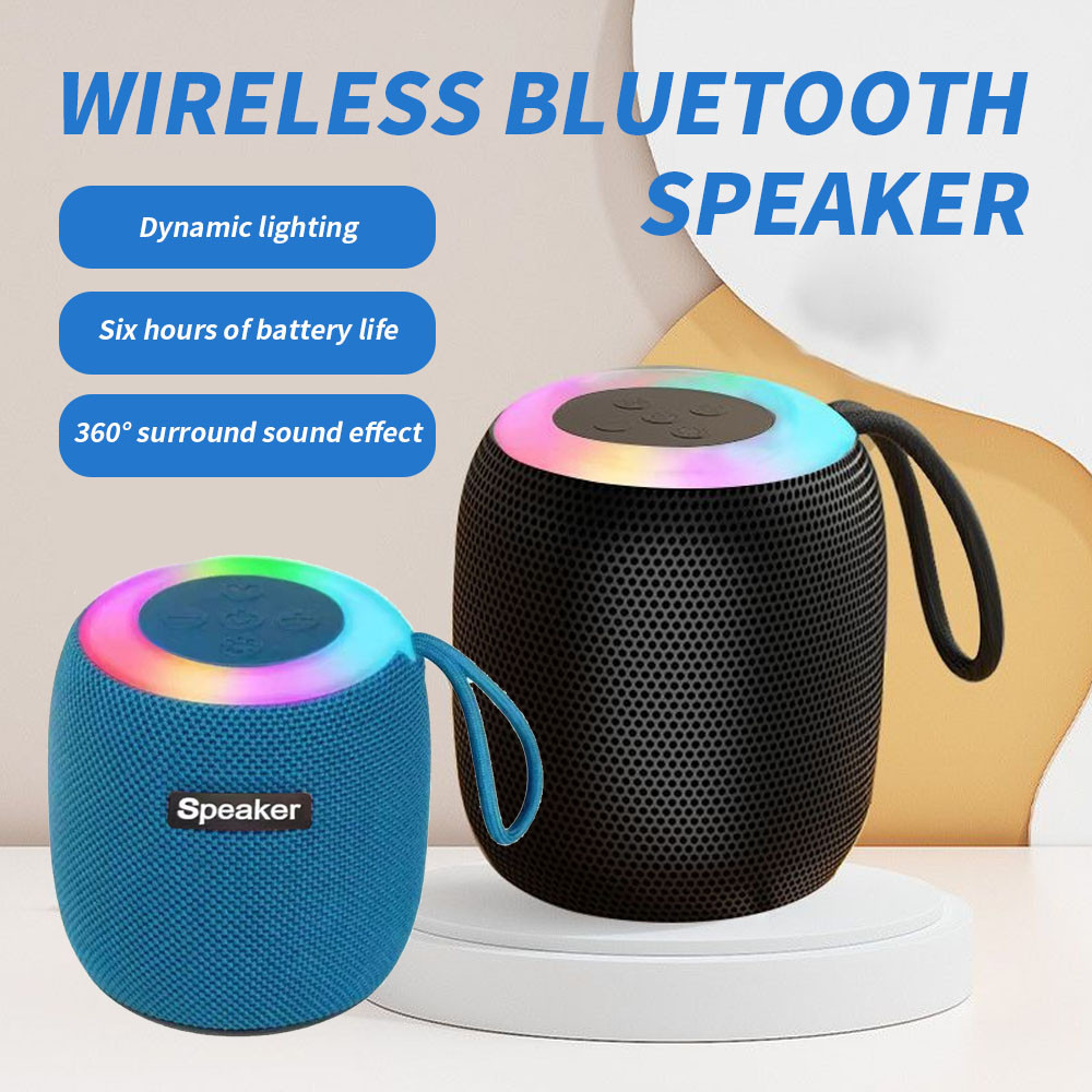 Wireless Bluetooth speaker, RGB color light with stereo sound effect ...