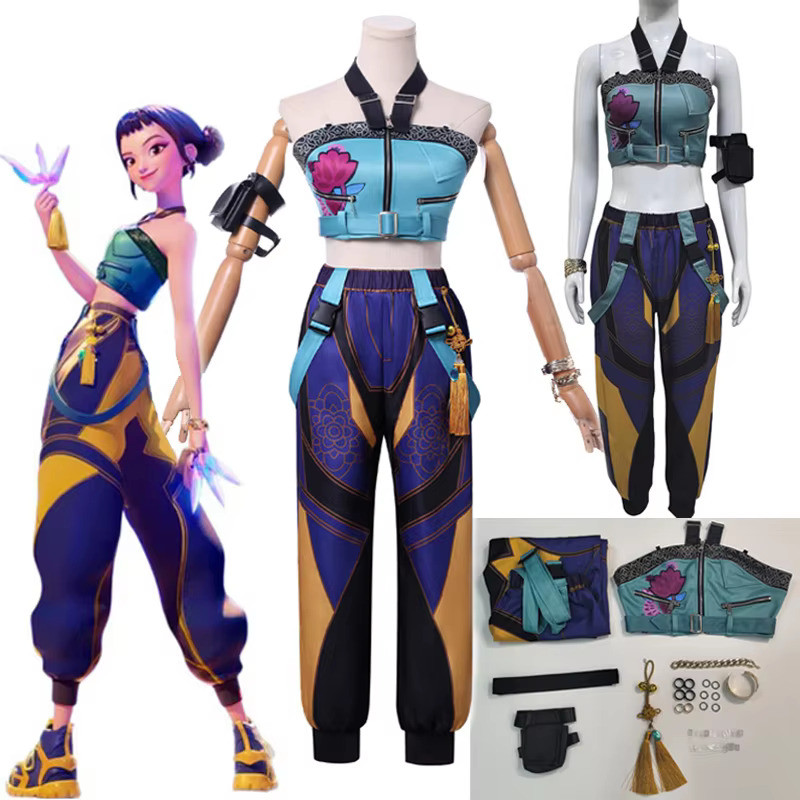 Anime Movie KPop Demon Hunters Zoey Cosplay Costume Uniform Huntrix ...