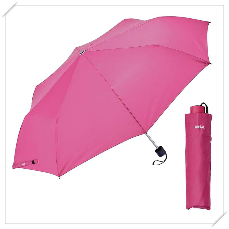 Waterfront Folding Umbrella, Rain Umbrella, Windproof Umbrella, Magenta ...
