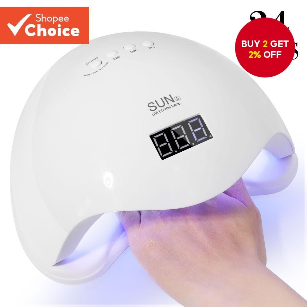 SUNUV Sun5 UV Nail Lamp Nail Dryer with Timer Mode for Professional Salon/Home Use LED Light ...