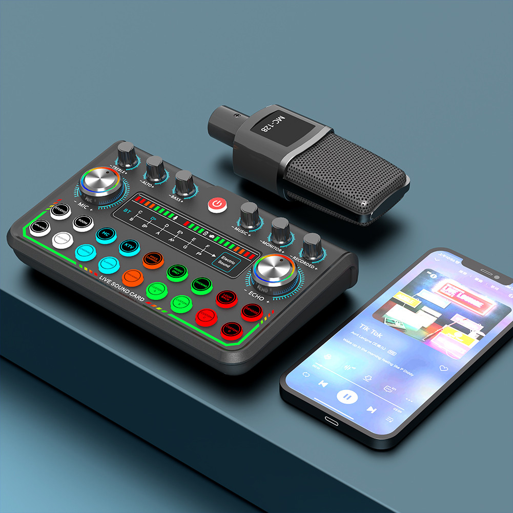 Audio Interface with Microphone & Live Sound Card Recording Studio ...