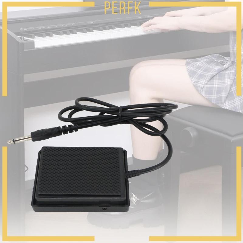 [Perfk] Electric Piano Sustain Foot Pedal 3.5mm Plug Easy Installation ...