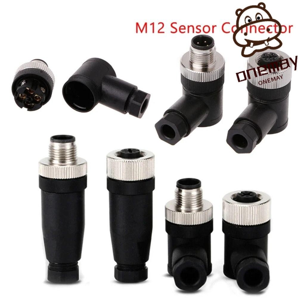 ONE-MAYSHOW M12 Sensor Connector, Male Female Socket 4 5 8 Pin M12 ...