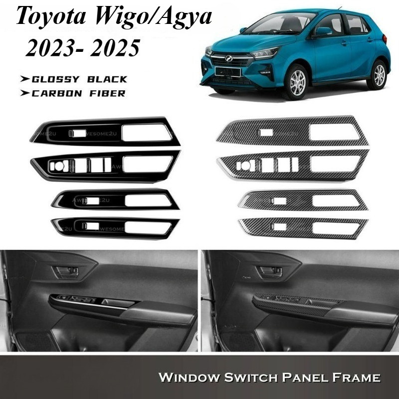 Toyota Wigo/Agya 2023- 2025 Windows Switch Panel Carbon Fiber Design ...