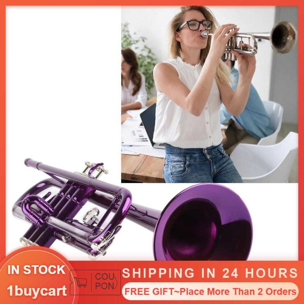 1buycart Trumpet Set B Flat Trumpets Full Tone for Music Learning ...