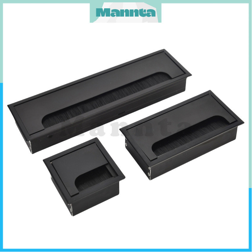 Office Hardware Matt Rectangle Wire Cable Grommet Aluminum Square Table ...