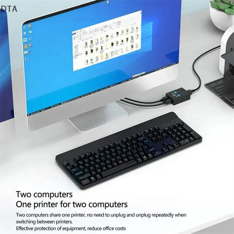 DTA USB2.0 2 Ports Hub USB Switch Printer Sharer Two Computers Splitter ...