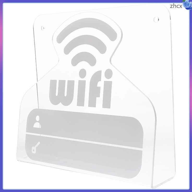 Wifi Logo Desktop Password Sign Acrylic Stand For Home Guest Table ...