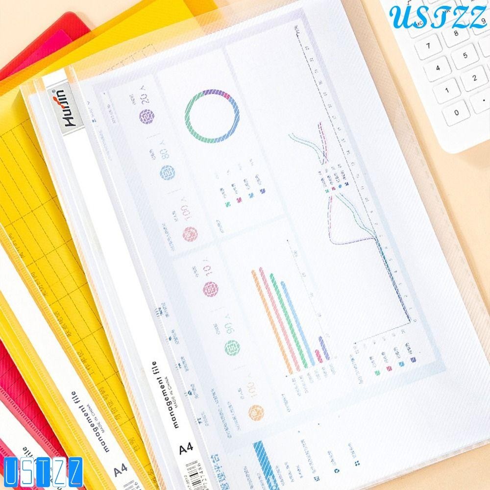USTZZ A4 Binder File Folder School Portable Documents Clip Receipt ...