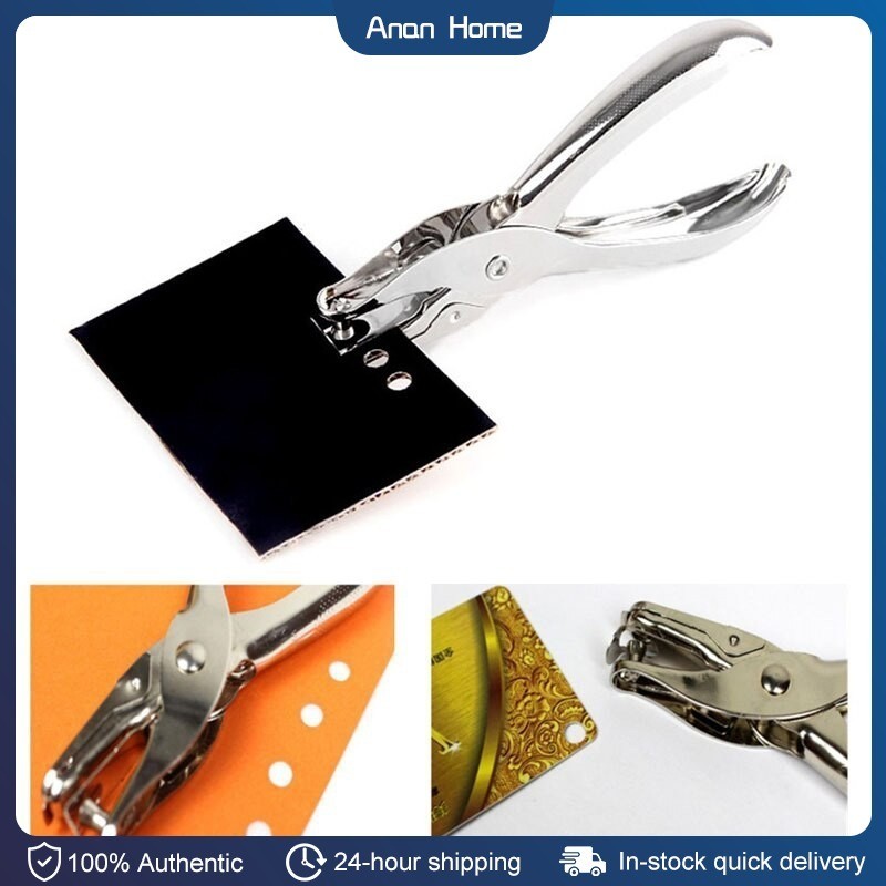 Hole Puncher Officom Metal Single Hand Held Hole Punch Scrap booking ...