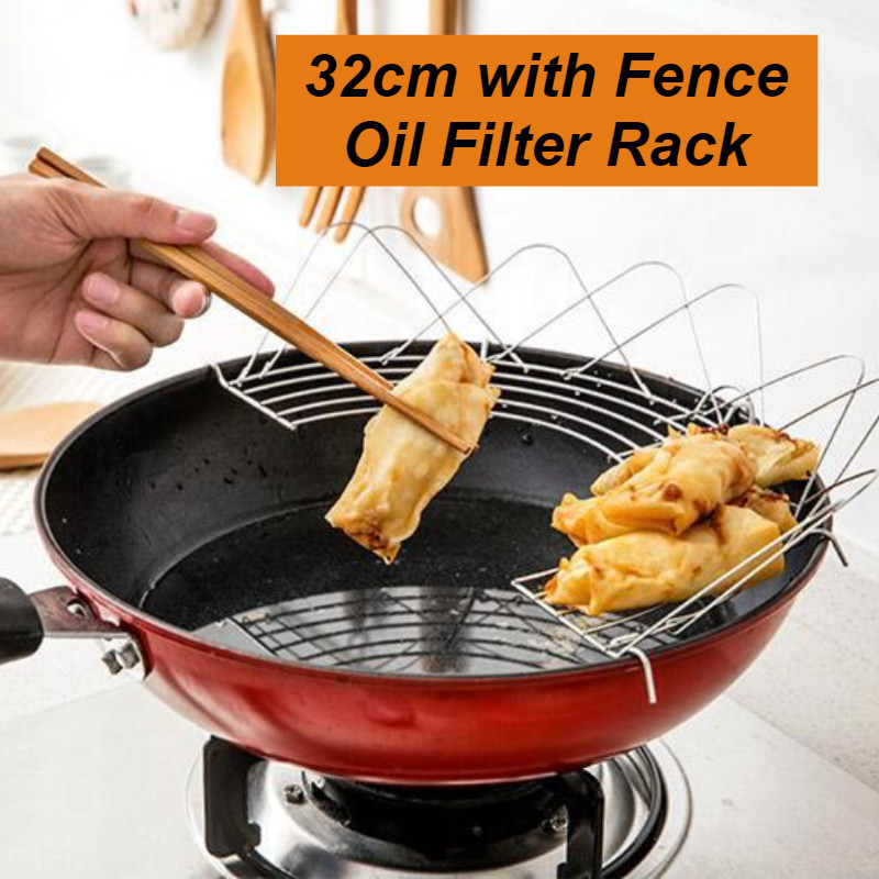 32cm with Fence Semicircle Oil Filter Rack Stainless Steel Oil Filter ...