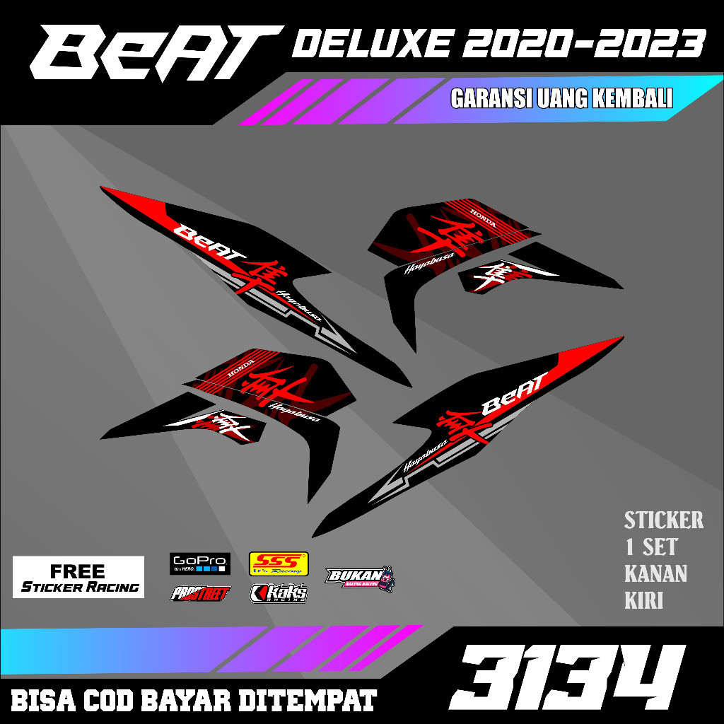 Striping Beat New Deluxe 2020-2022 Sticker Honda Beat Street New Deluxe ...