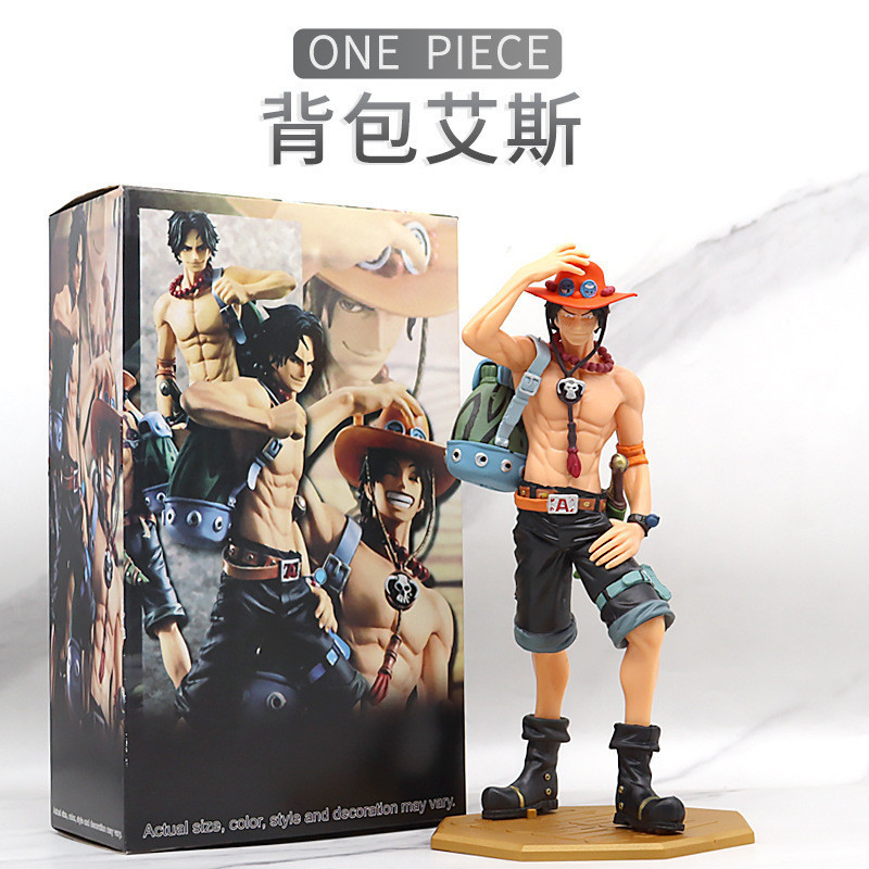 One Piece Figure 10 Week Backpack Ace Figure Desktop Chassis Decoration ...