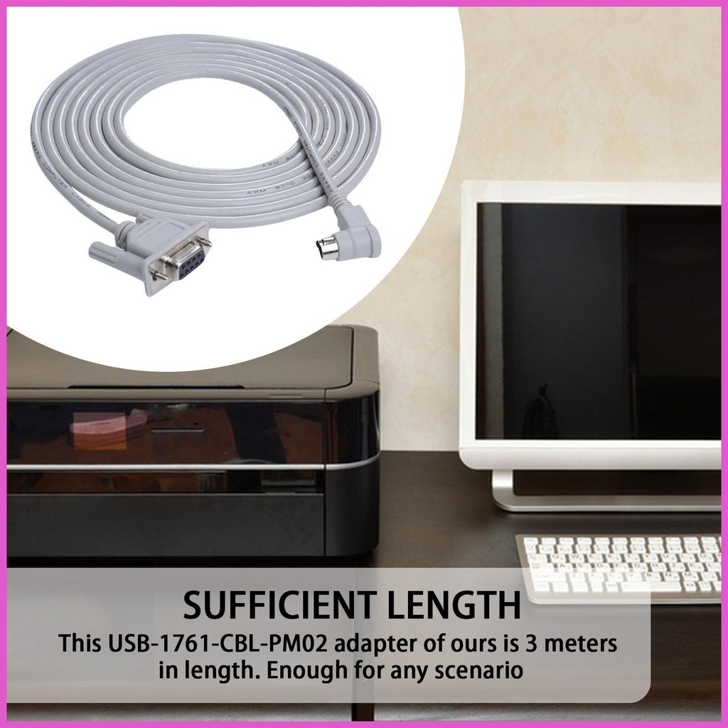 3 Meters Programming Cable 3 Meters PLC Program Cable Portable Multipurpose Programming Cable ...