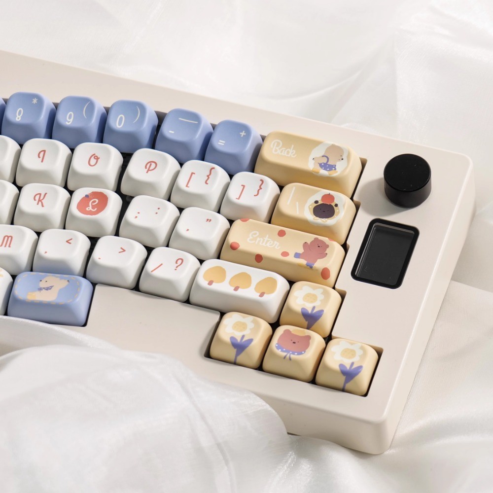 Bear Cookies Keycap XOA/FOA/MDA Profile 140 Keys PBT Five-sided Dye ...