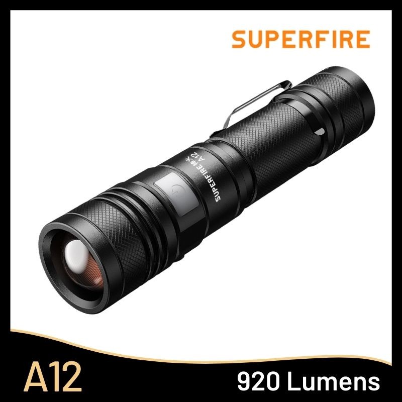 SupFire A12 920 Lumens USB-C Rechargeable Flashlight 5 Lighting Mode ...