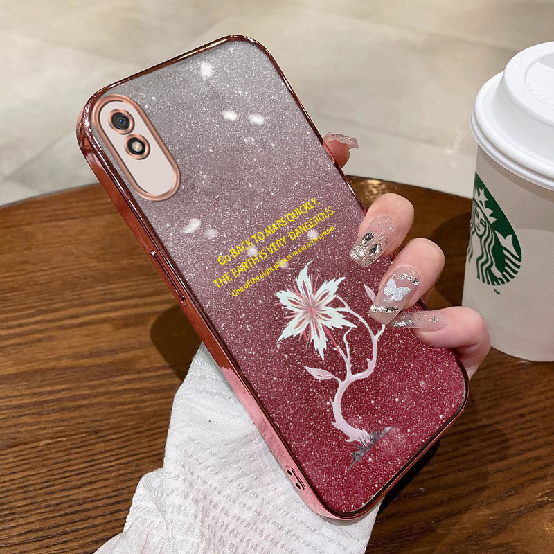 Casing redmi 9a redmi 9 Phone case shiny beautiful lovesickness flower ...