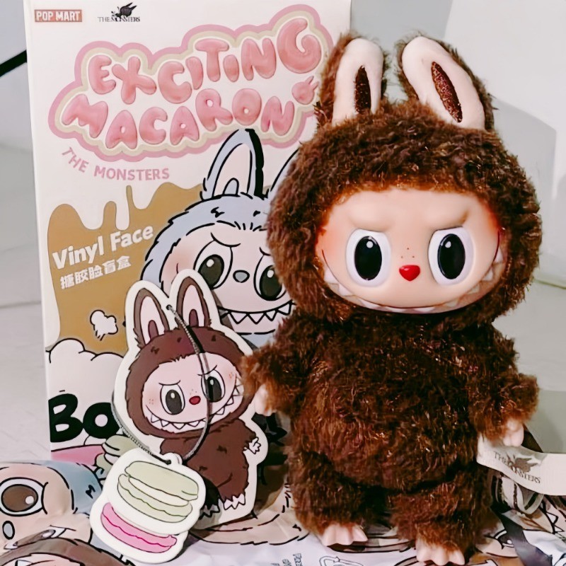 Shipped within 1 Day Labubu Macaron Monster Random Labubu Doll Keychain ...