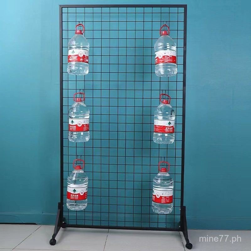 Mesh Plate Wrought Iron Grid Shelf Grid Shelf Ornament Shelf Vertical ...