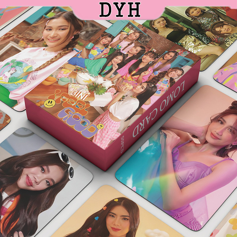 DYH 55pcs/box BINI Photocards LOMO Card Pink Album Aiah Colet Maloi ...