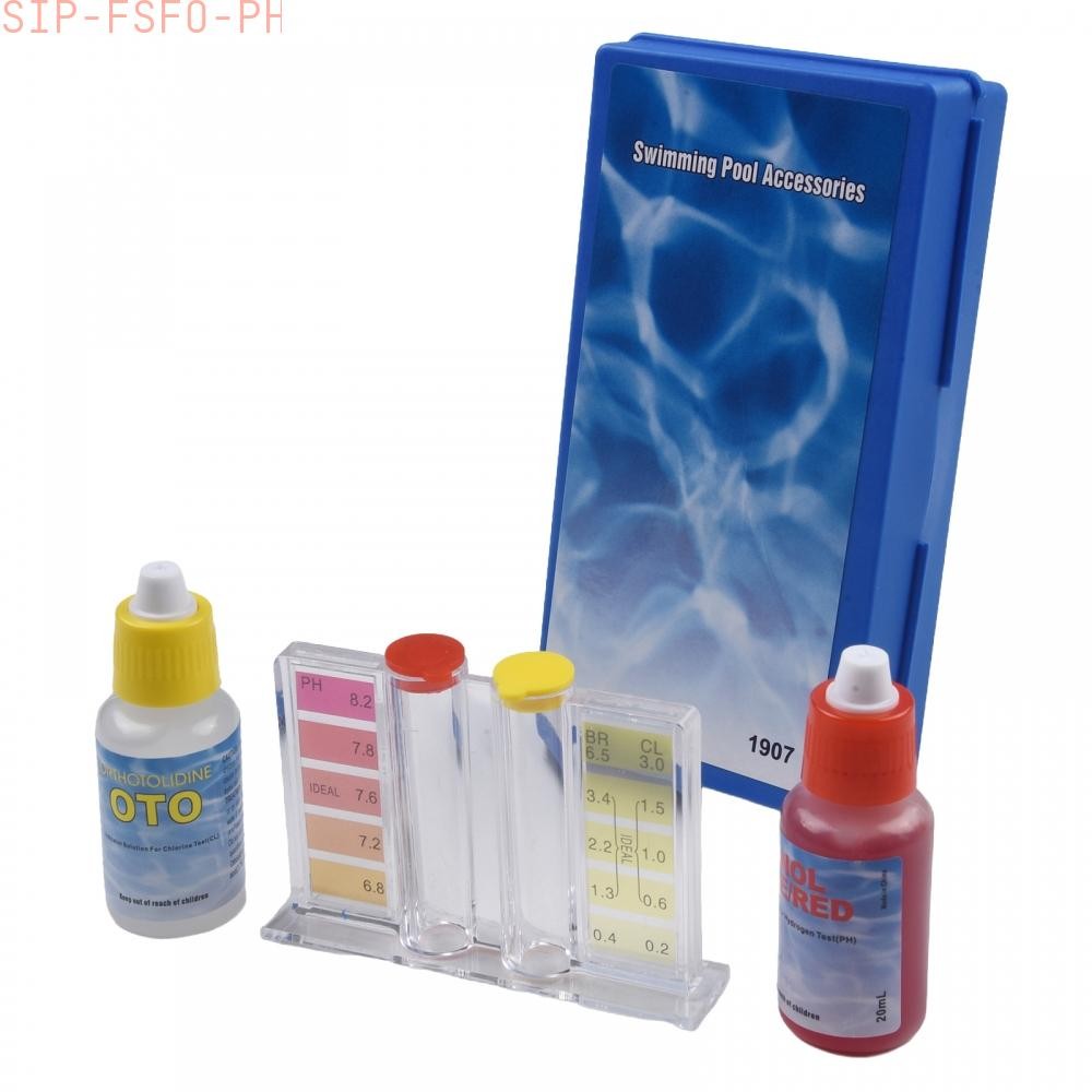 PH Bromine Chlorine OTO Pool Tester Test Kit Block Chemical Levels ...
