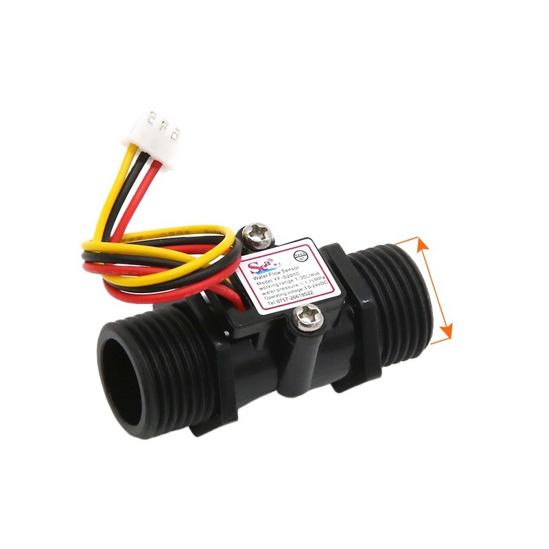 Water Flow Sensor, Turbine Flow Meter, Transparent Water Flow Meter ...