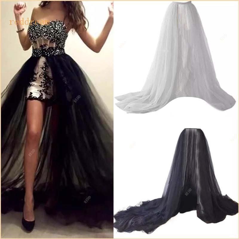 REDD Tulle Overskirt Train Meshes Layering Overlay Long Tutus Skirts ...