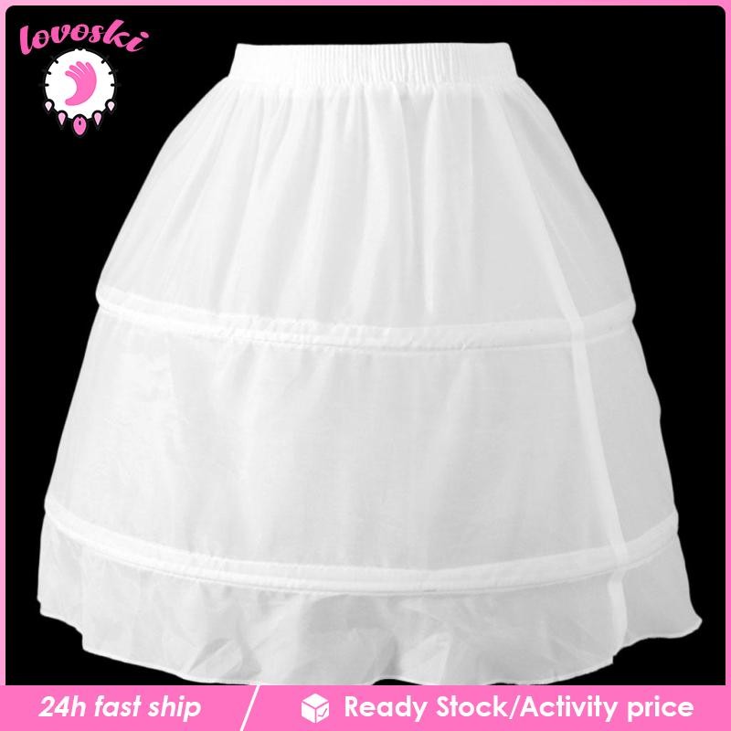 [Lovoski] Girl Crinoline Petticoat Costume Dress Support Stretchy Waist ...