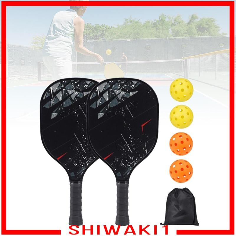 [Shiwaki1] Pickleball Racket Set Pickleball Balls Paddle Sports 4 ...