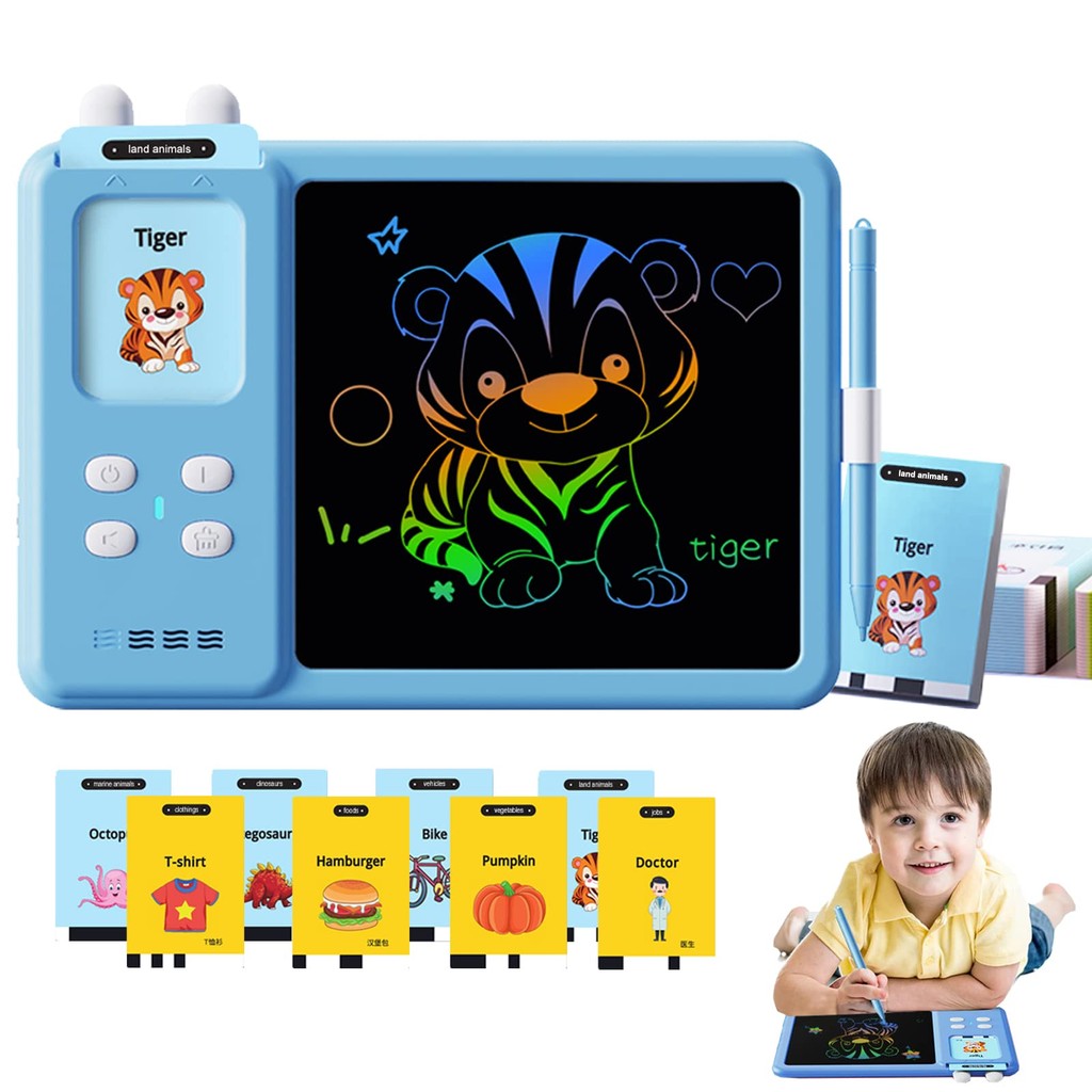 224 Words Talking Flash Cards LCD Writing Tablet Board Pad Toy ...